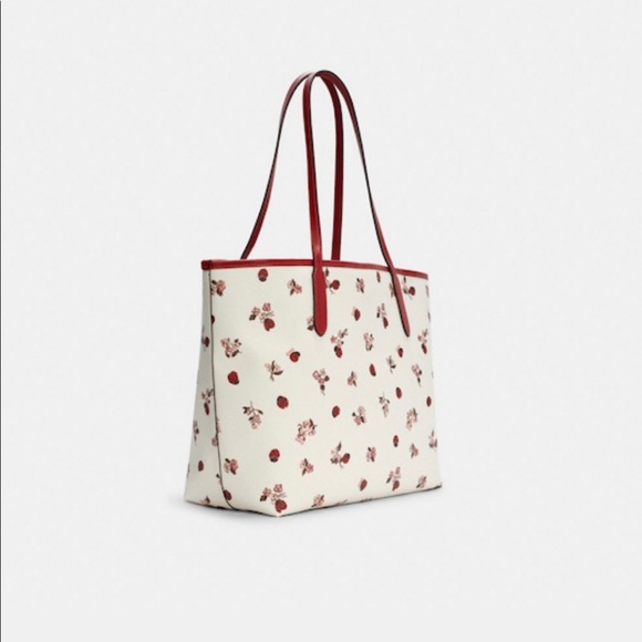 Coach | Bags | Coach City Tote With Ladybug Floral Print With Slim ...